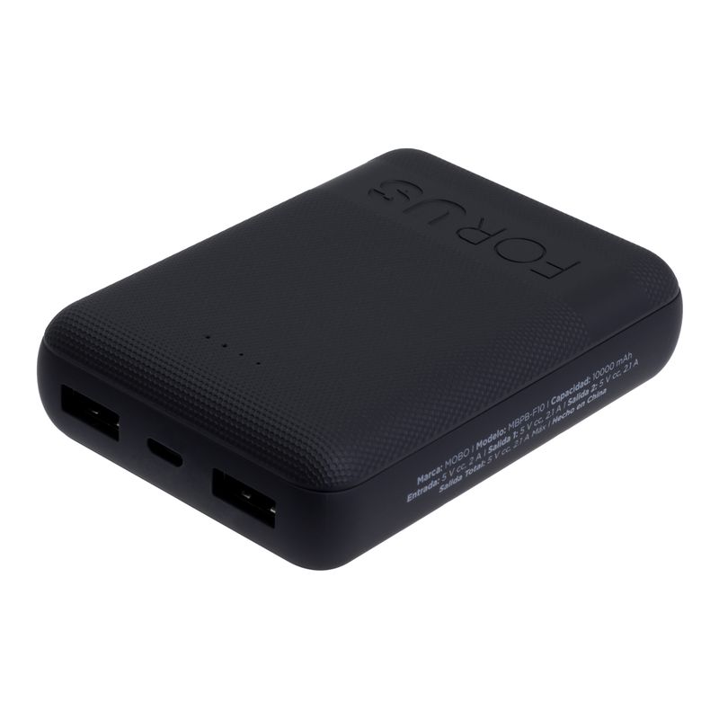 Power Bank ForUs 10000 mAh Negro - Mobo