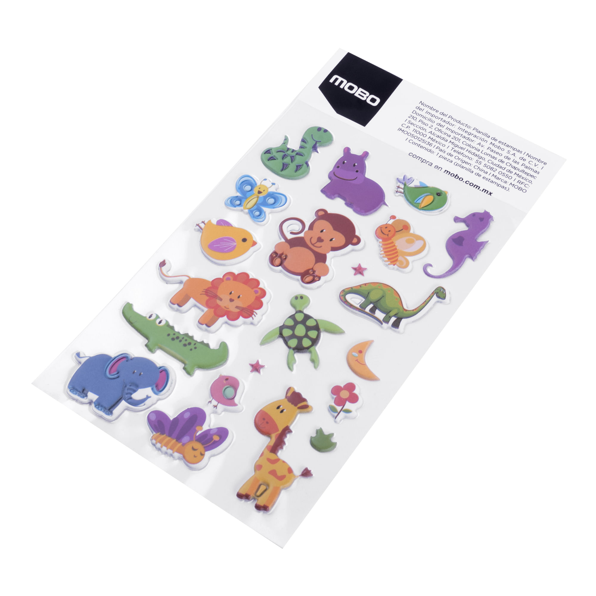 Planilla Stickers Mobo Animales - Mobo
