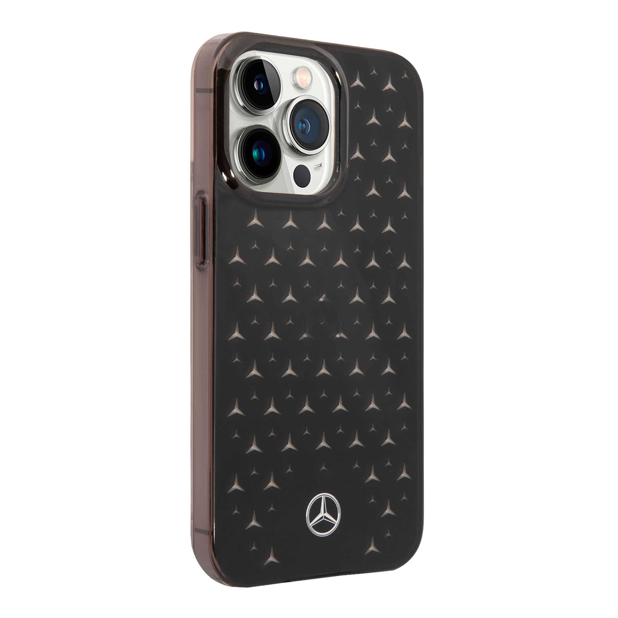 Protector Mercedes Benz Star Pattern Negro IPh 14 Pro Max - Mobo