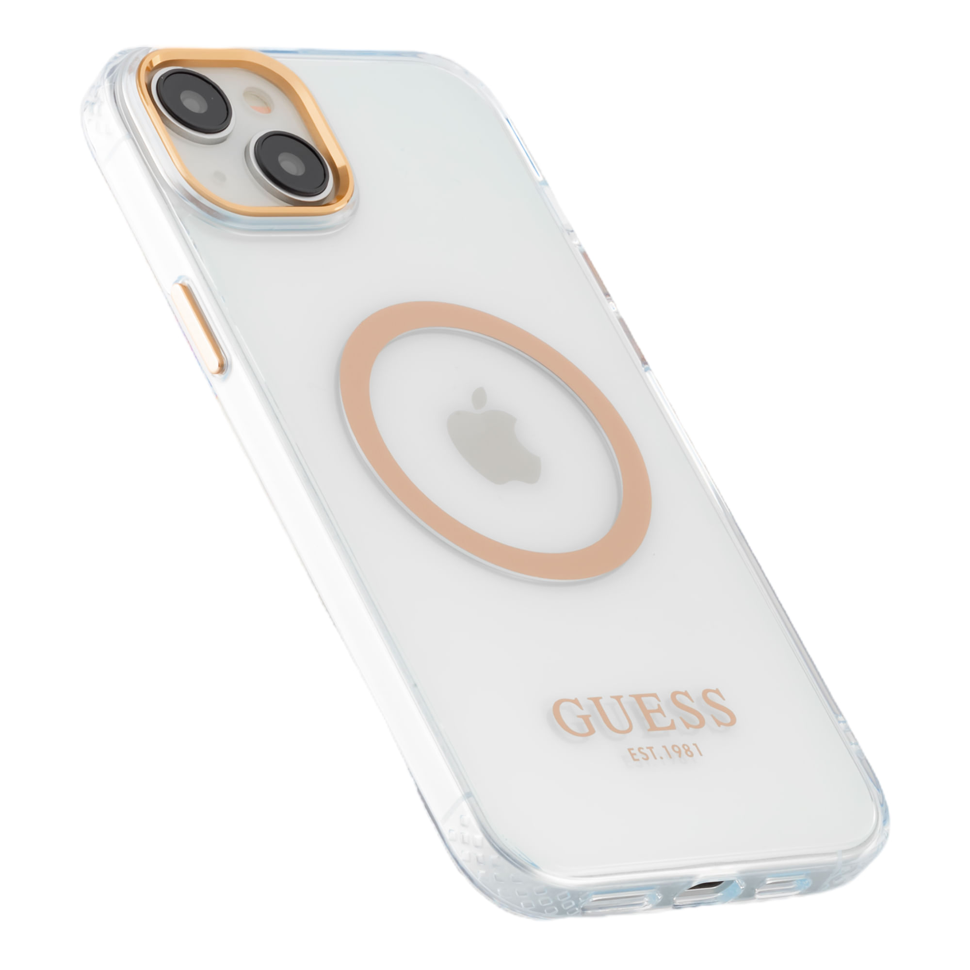 Funda Guess Outline Magsafe Oro IPhone 15 Plus - Mobo