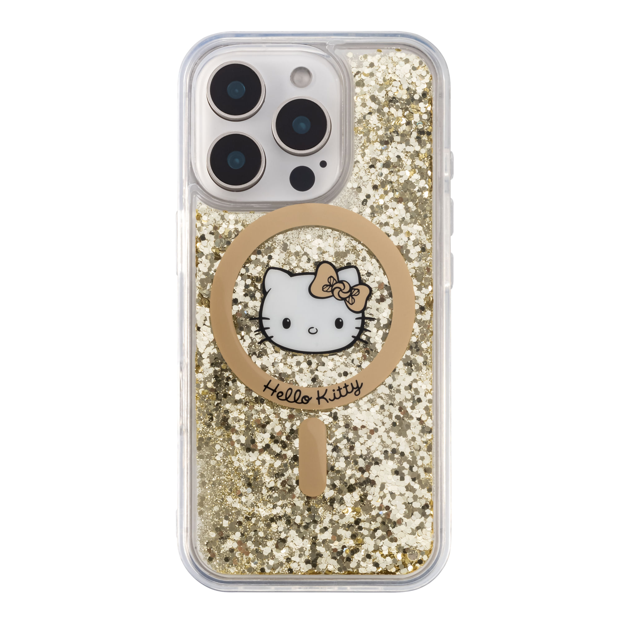 Funda Hello Kitty Frosted Gold Magsafe Oro iPhone 16 Plus - Mobo