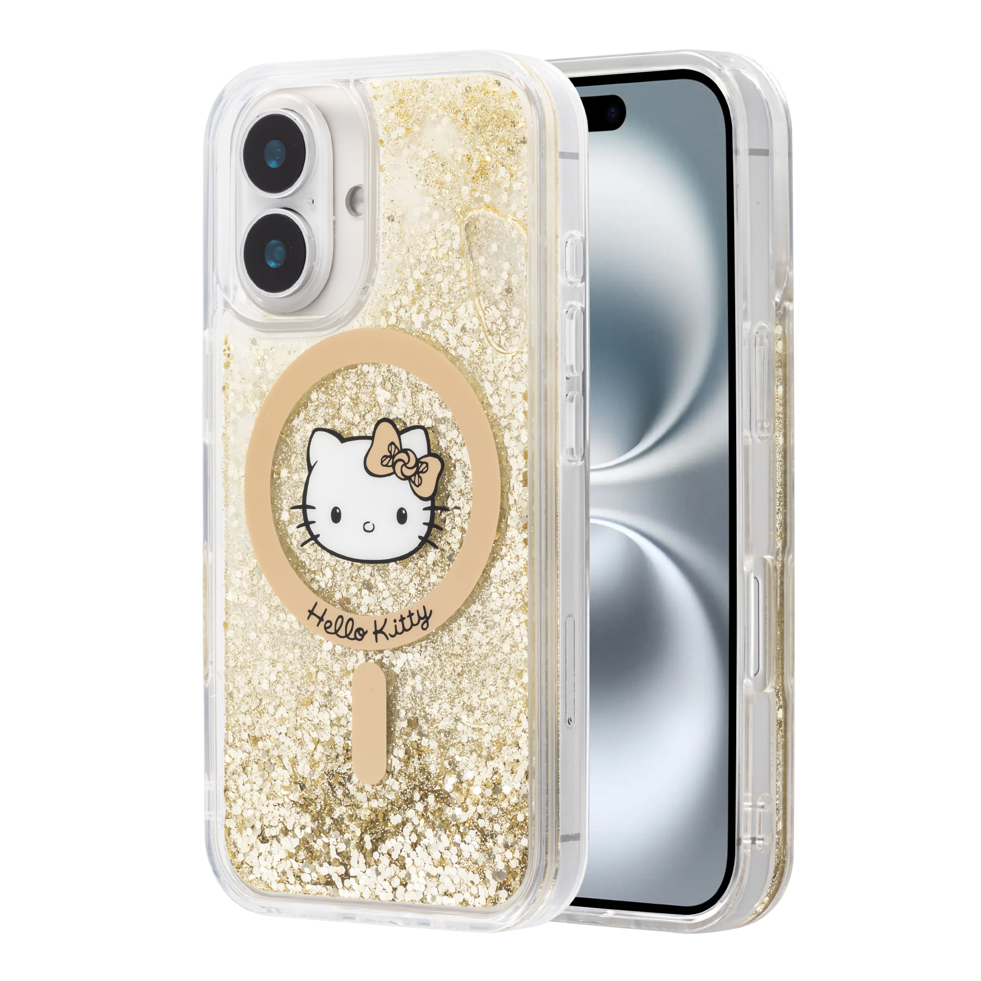 Funda Hello Kitty Frosted Gold Magsafe Oro iPhone 16 - Mobo