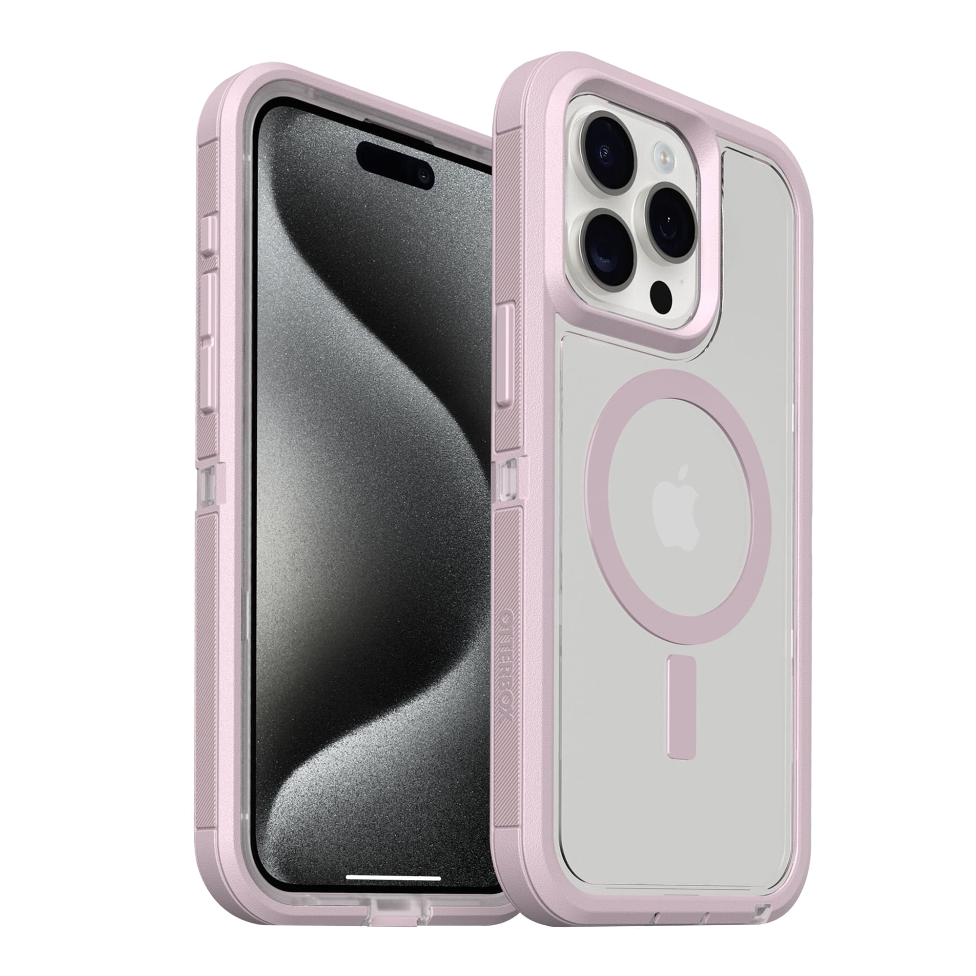 Protector Otterbox Defender Xt Clear Magsafe Rosa IPhone 15 Pro Max - Mobo